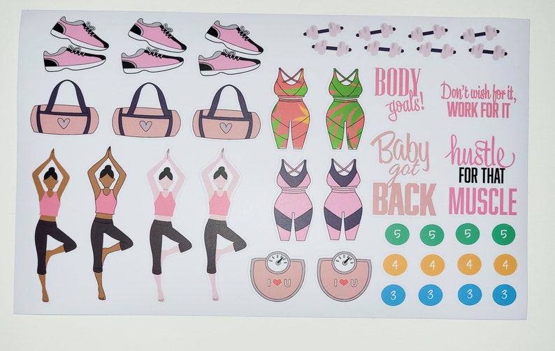 Workout Stickers I Exercise Stickers I Fitness Goals Stickers I Fitness ...