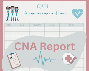 CNA / PCT Report Sheet / Nursing Aide / Shift Change / LTC / - Etsy