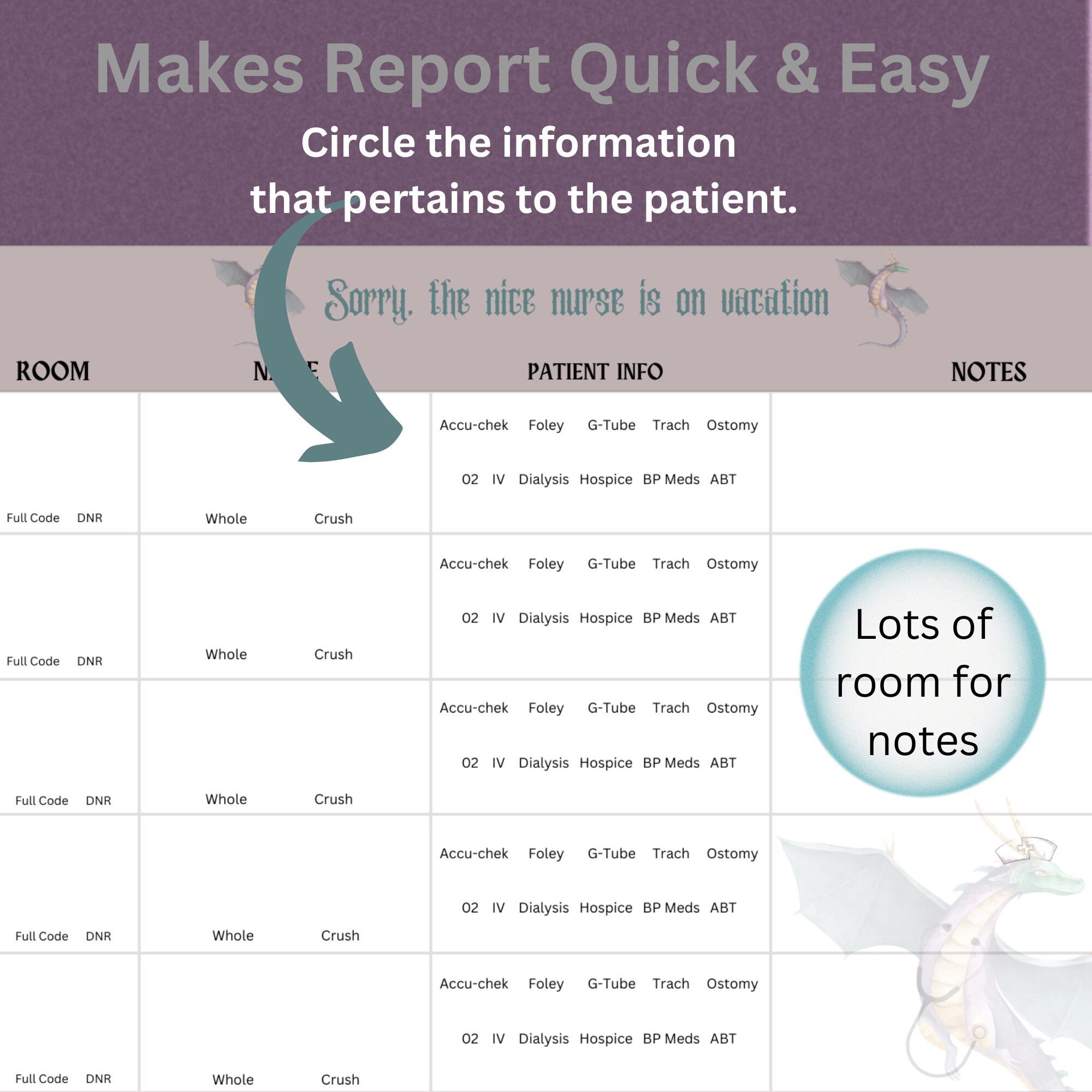 Nurse Report Sheet Vital Signs Log Nurse Bundle Report Sheet Vital ...
