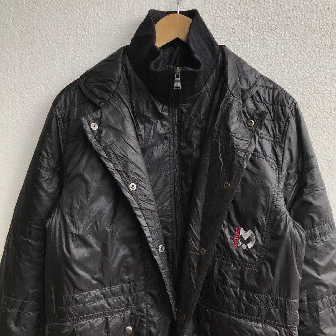 Small, Vintage Mens Sehon by Mila Schön Black Quilted Jacket, Stylish ...