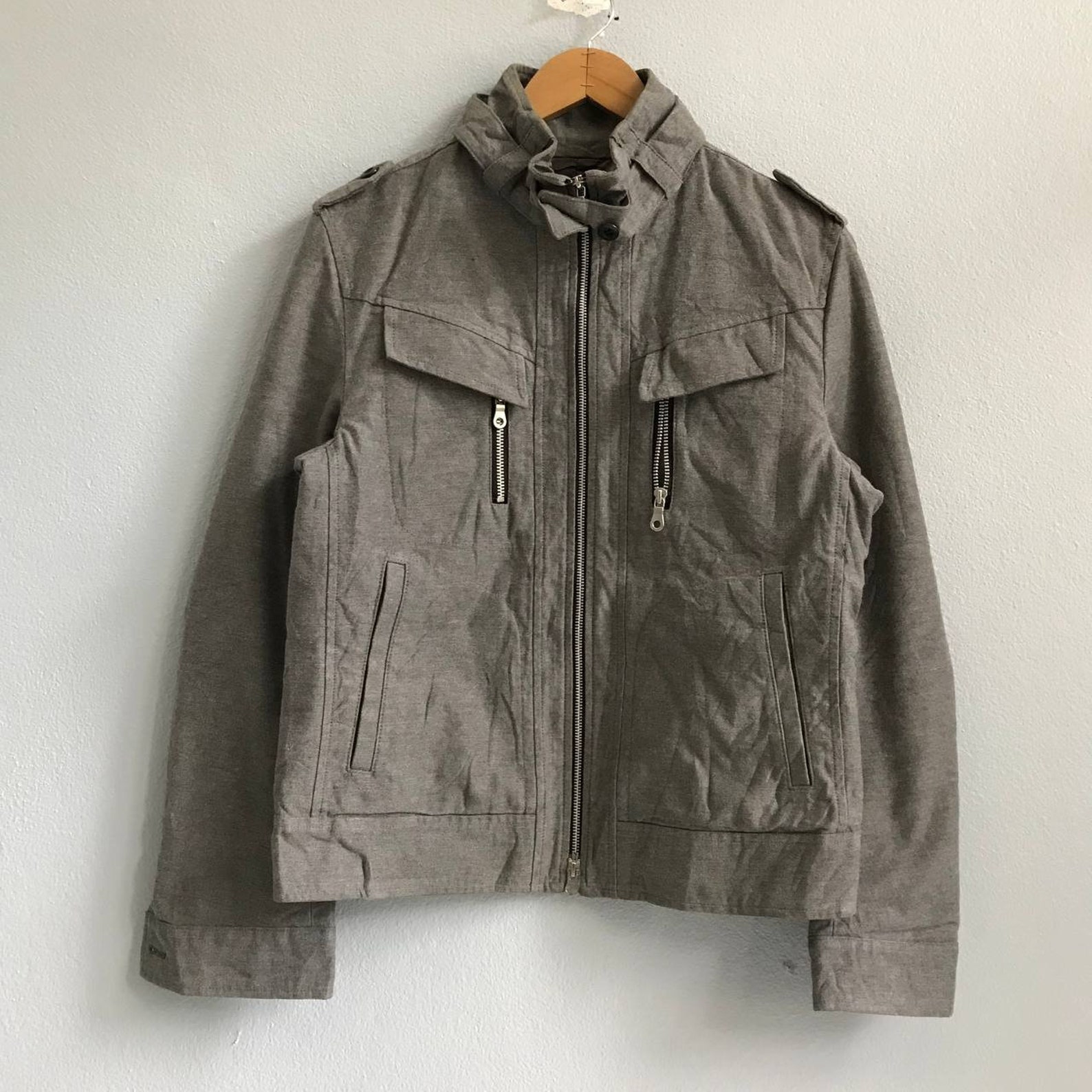 Men's Melrose Motorcycle Jacket, Premium Cotton Biker Jacket, Vintage ...
