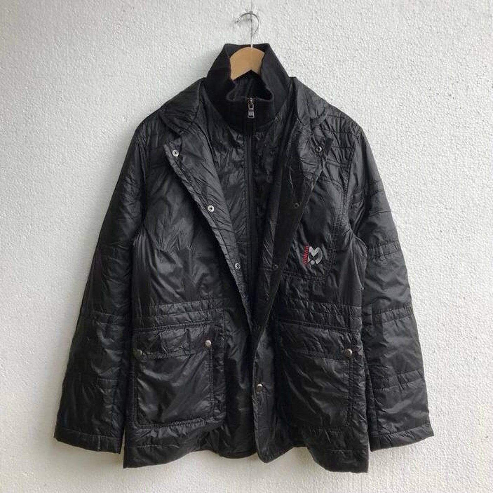 Small, Vintage Mens Sehon by Mila Schön Black Quilted Jacket, Stylish ...