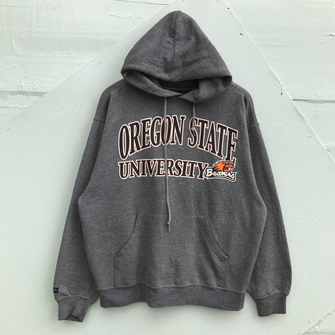Vintage Oregon State University Hoodie, OSU Beavers Pullover, Gray ...