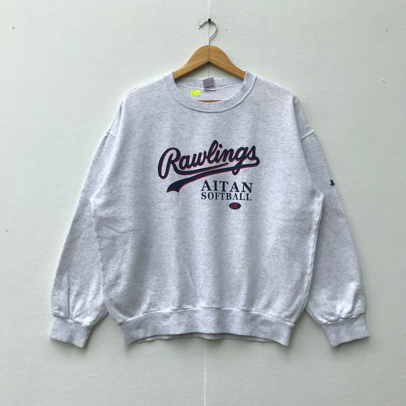 Vintage Rawlings Aitan Softball Sweatshirt, Retro Athletic Wear (size ...