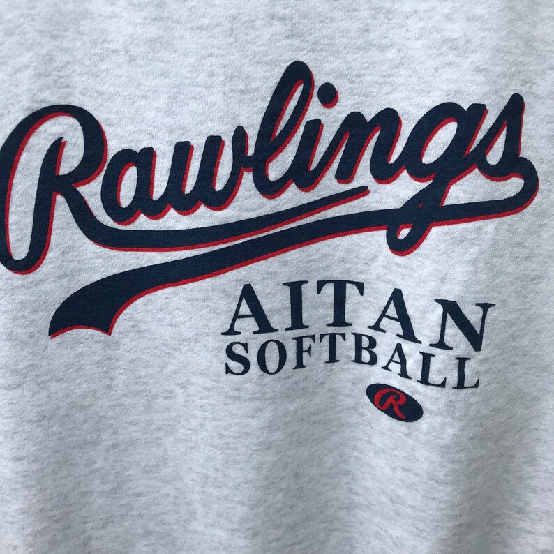 Vintage Rawlings Aitan Softball Sweatshirt, Retro Athletic Wear (size ...