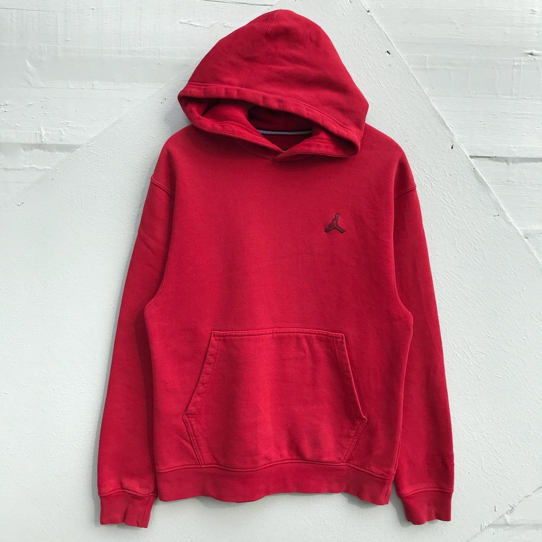 Small, Vintage Jordan Jumpman Hoodie, Classic Red Pullover, Embroidered ...