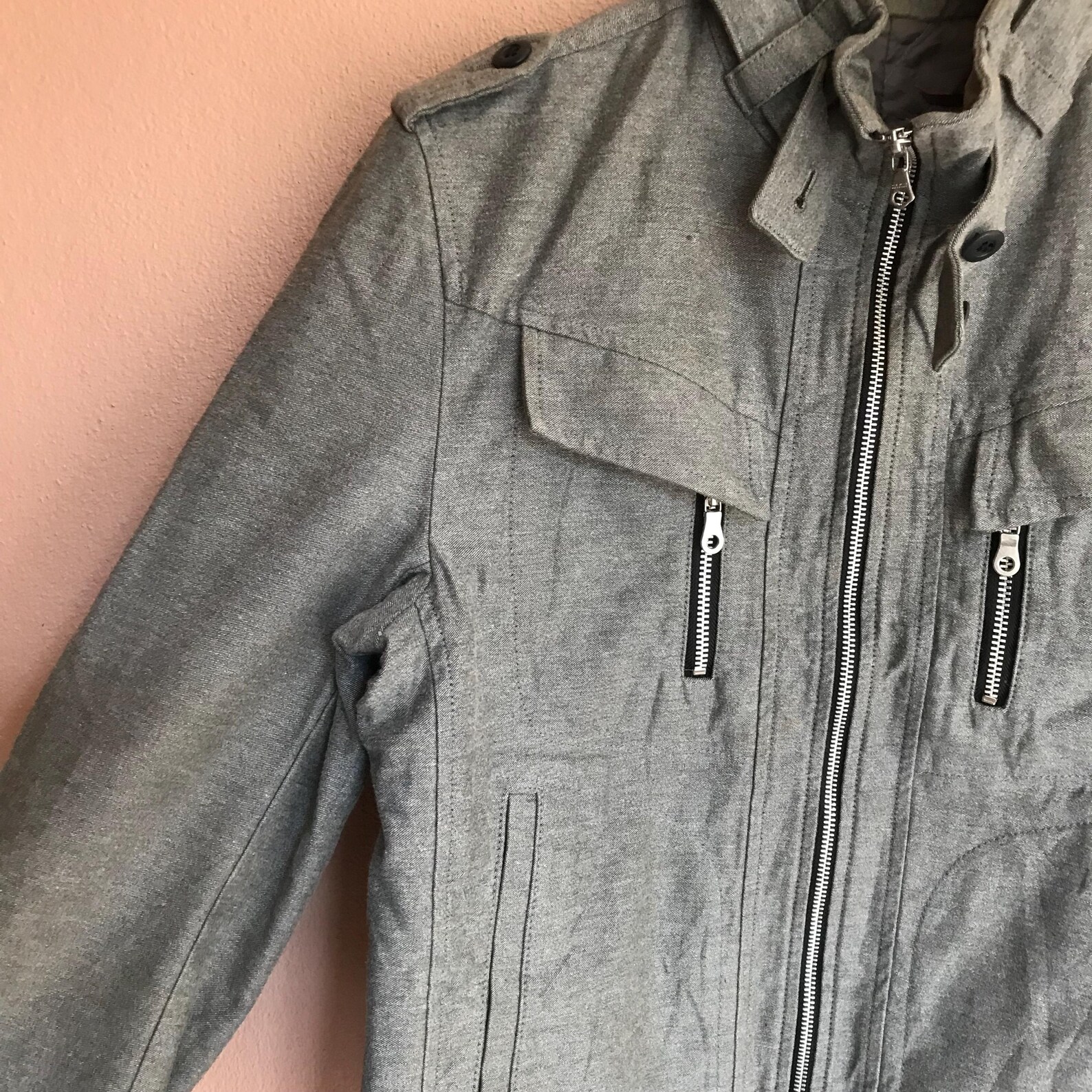 Men's Melrose Motorcycle Jacket, Premium Cotton Biker Jacket, Vintage ...