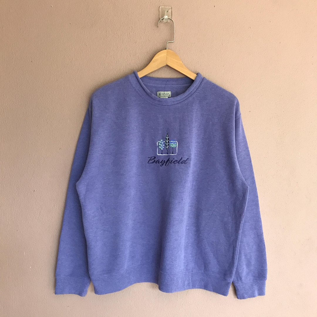 Large, Vintage 80s-90s Bayfield Embroidered Sweatshirt, Retro Sport ...