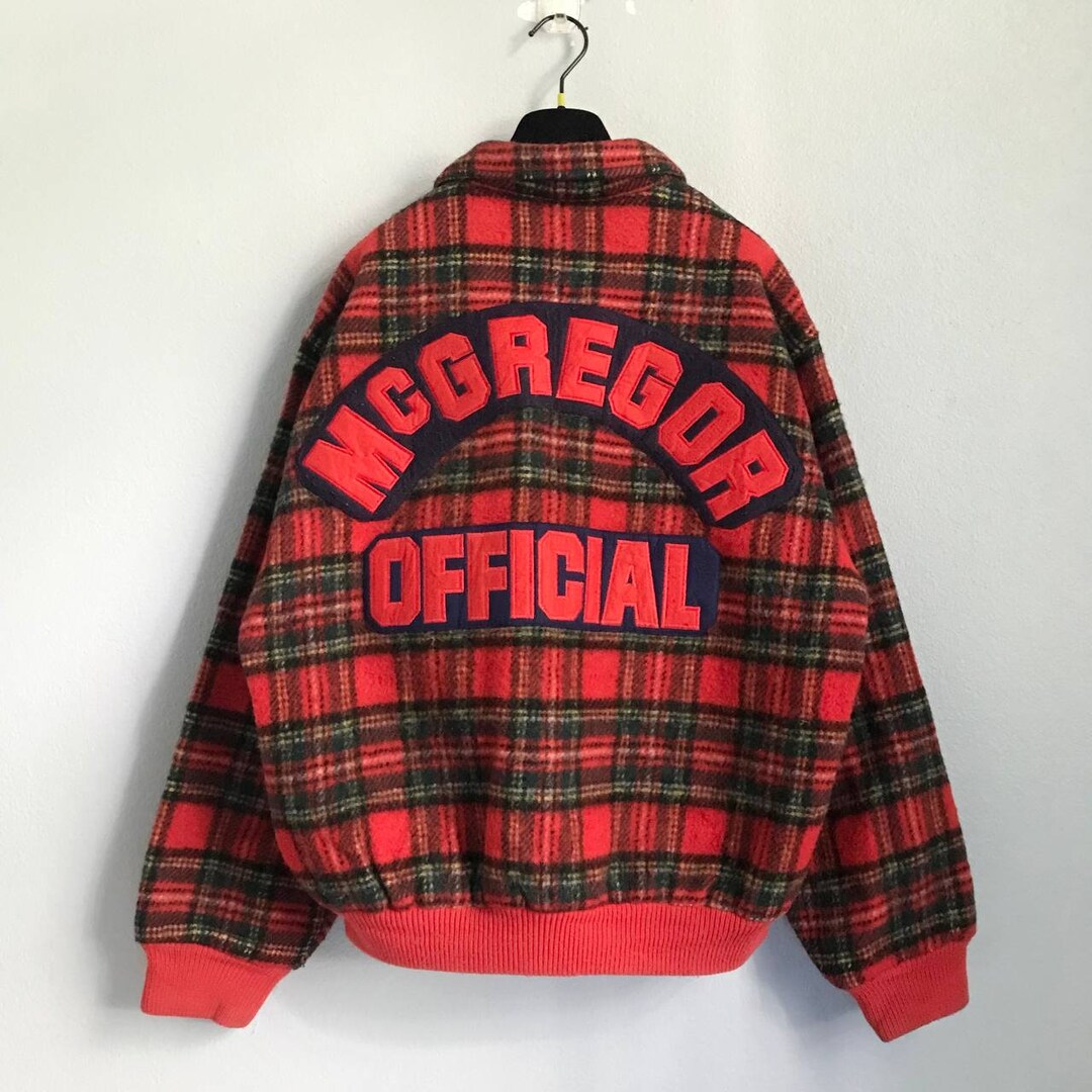 Vintage Mcgregor Bomber Jacket 90s Mcgregor Big Spell Out Zip up Jacket ...