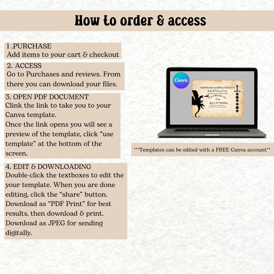 Editable Dungeons and Dragons Birthday Invitation | Printable Dnd ...