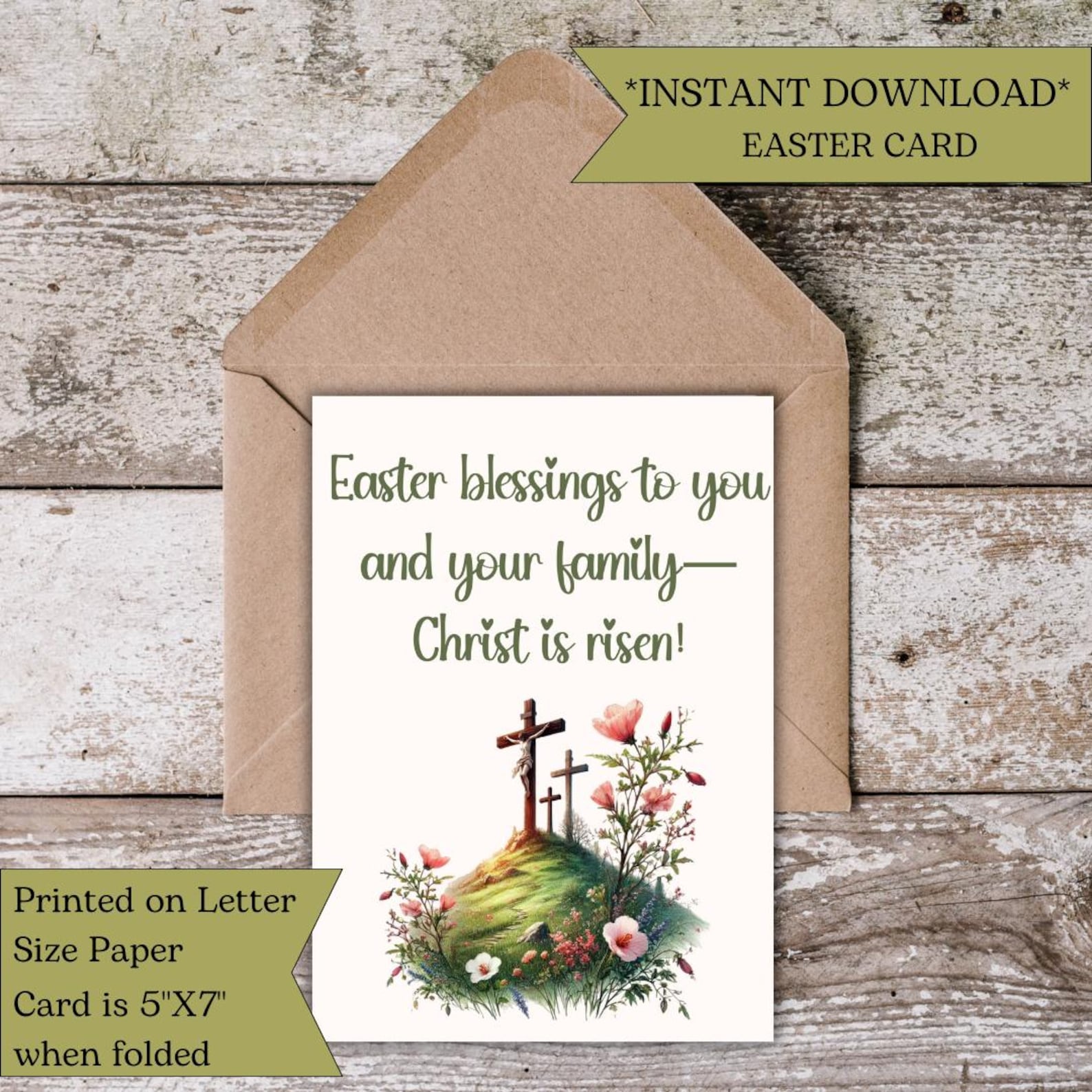 Printable Scripture Easter Blessings Card | Happy Easter Religious ...