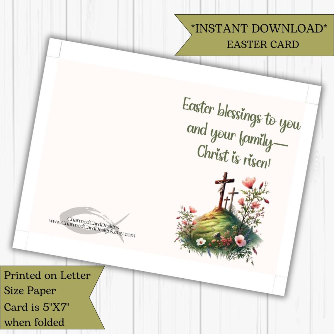 Printable Scripture Easter Blessings Card | Happy Easter Religious ...
