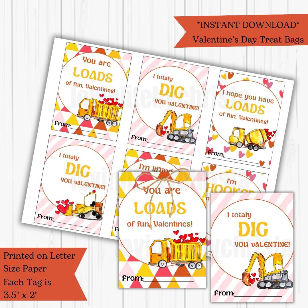 I Dig You Valentines' Day Gift Tags|classroom Valentine's Day Cards for ...