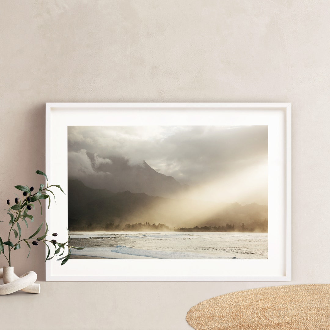 HAWAII Wall Art: Hanalei Bay, Kauai Framed Print, Large Wall Art ...
