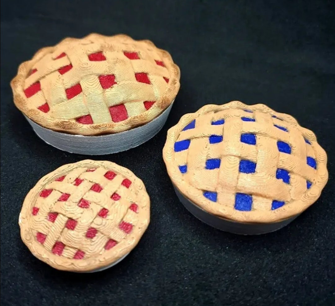 DIGITAL DOWNLOAD Set of 2 Lattice-top Holiday Pies Food-themed ...