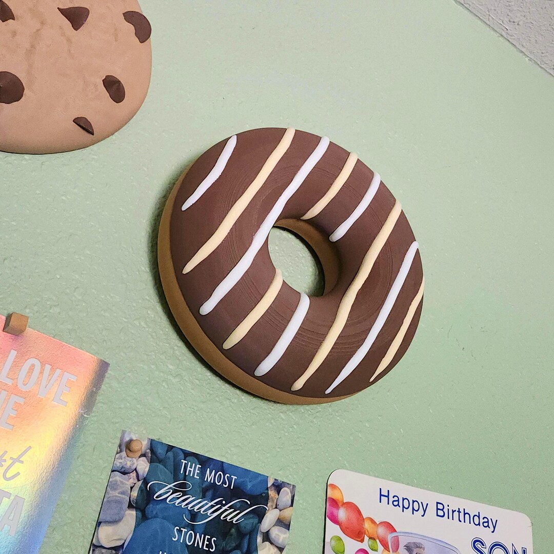 Jumbo 8-inch Hanging Frosted Doughnut With Cappuccino Cream Icing ...