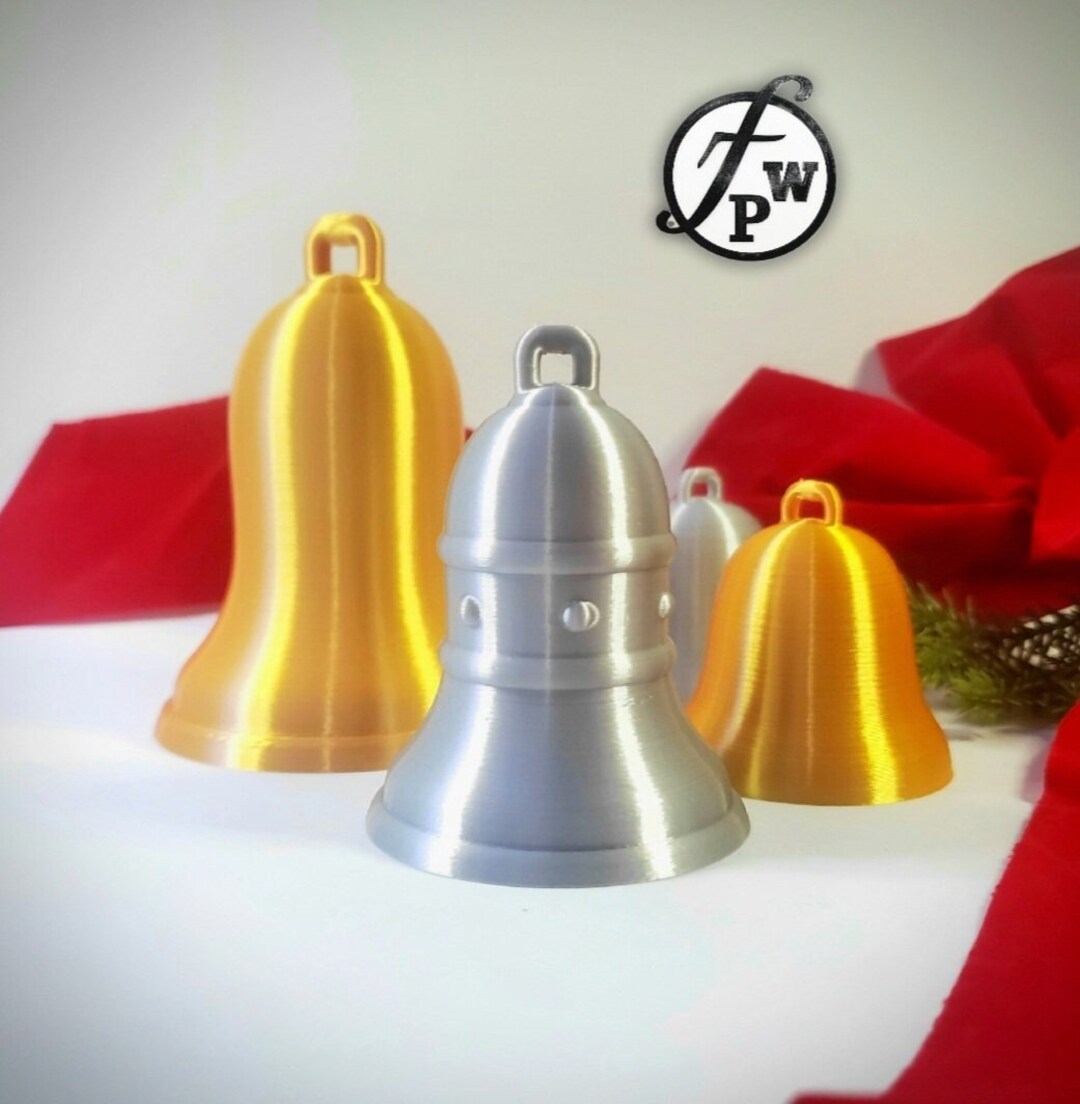 DIGITAL Holiday Bell Trio With Articulated Clappers 3x Decorative ...