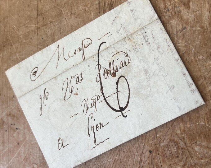 Antique French Letter Dated 1823 / Sepia-toned / Embossed - Etsy