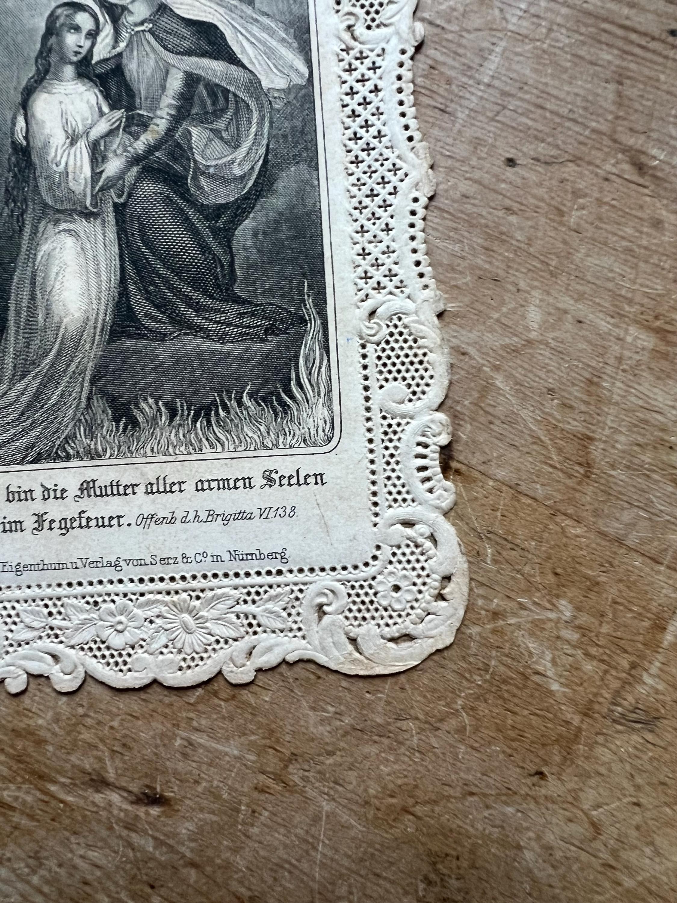 Antique German Prayer Card / Paper-lace Border - Etsy