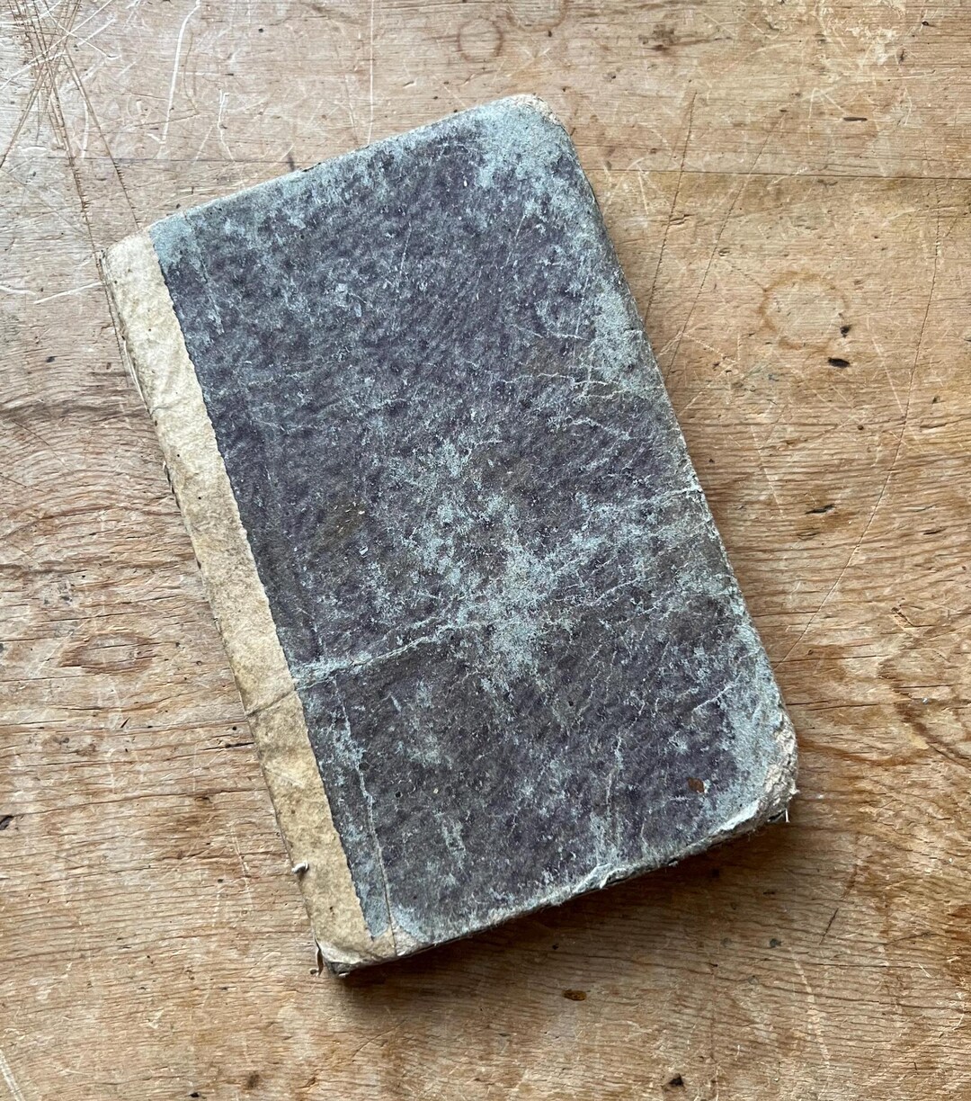 1853 Antique French Vellum Binding Book / Cours De Histoire a L'usage ...
