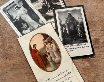 Beautiful Printable Antique Catholic Prayer Cards With Golden Halo ...
