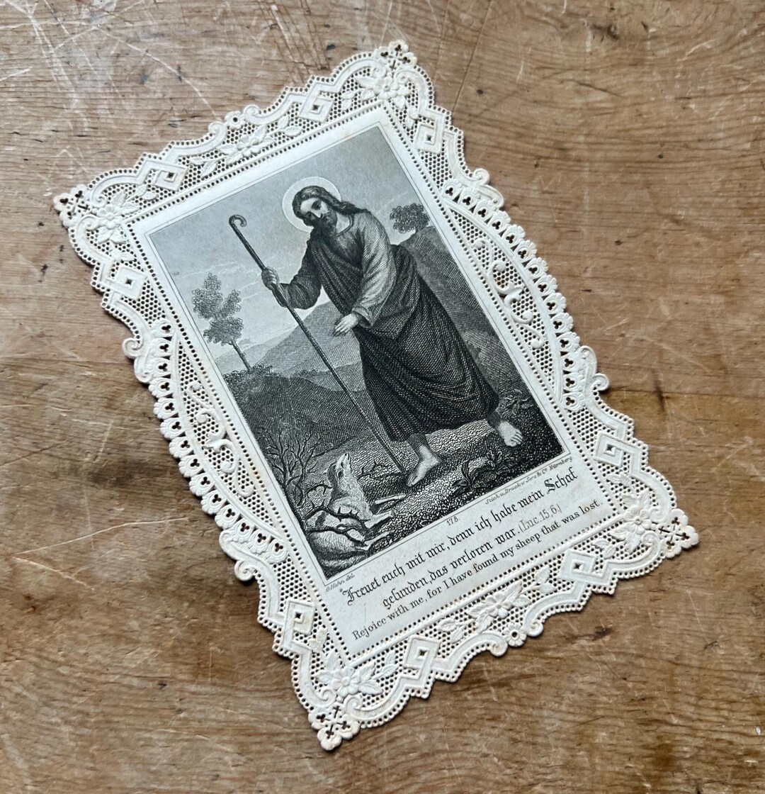 Antique German Catholic Prayer Card / Paper Lace Detail - Etsy