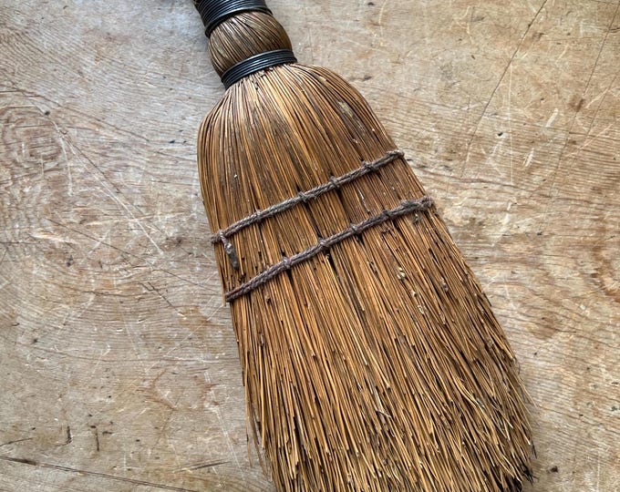 Old Straw Whisk Broom / Straw, Wire, Cotton String - Etsy