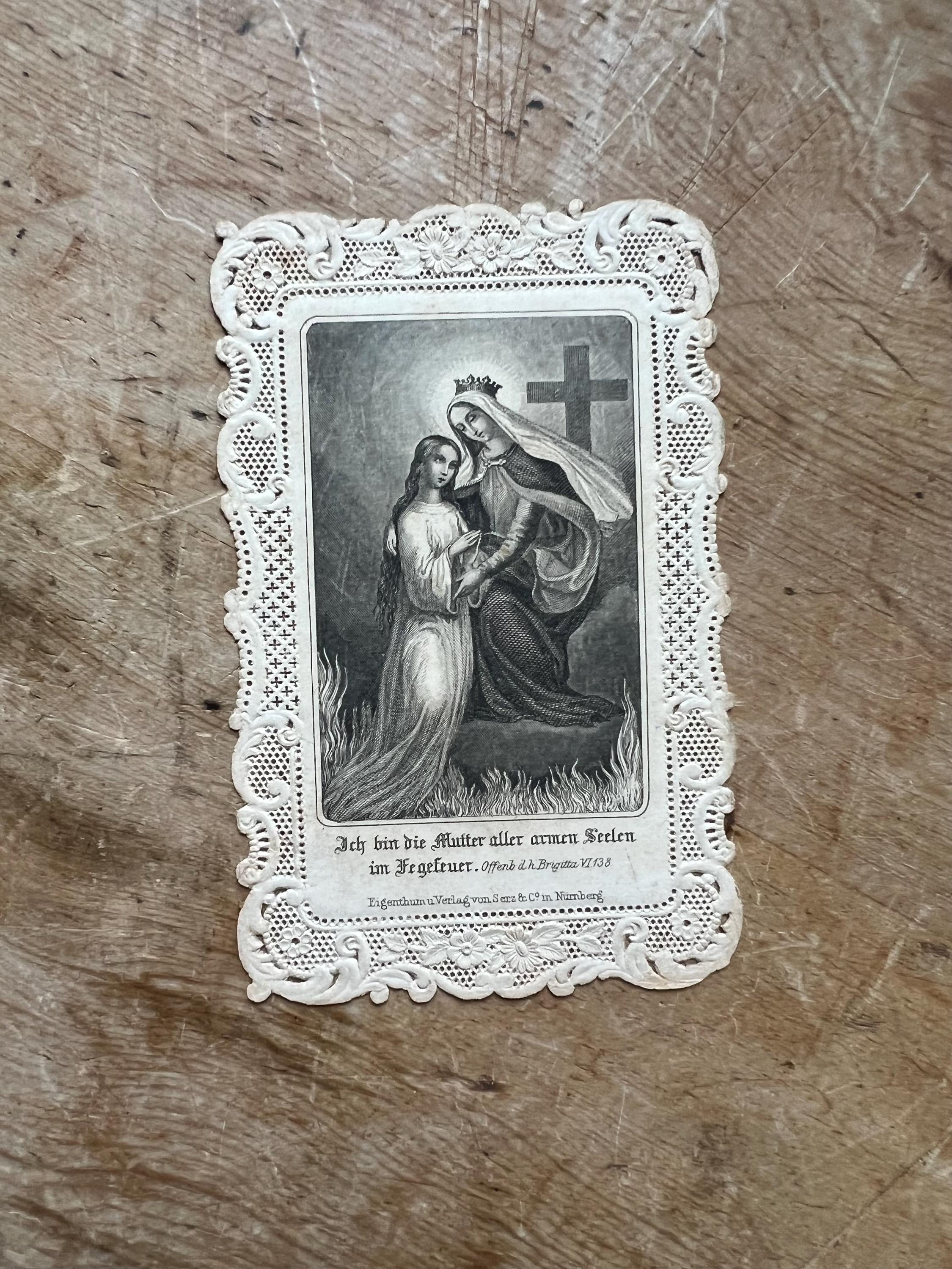 Antique German Prayer Card / Paper-lace Border - Etsy