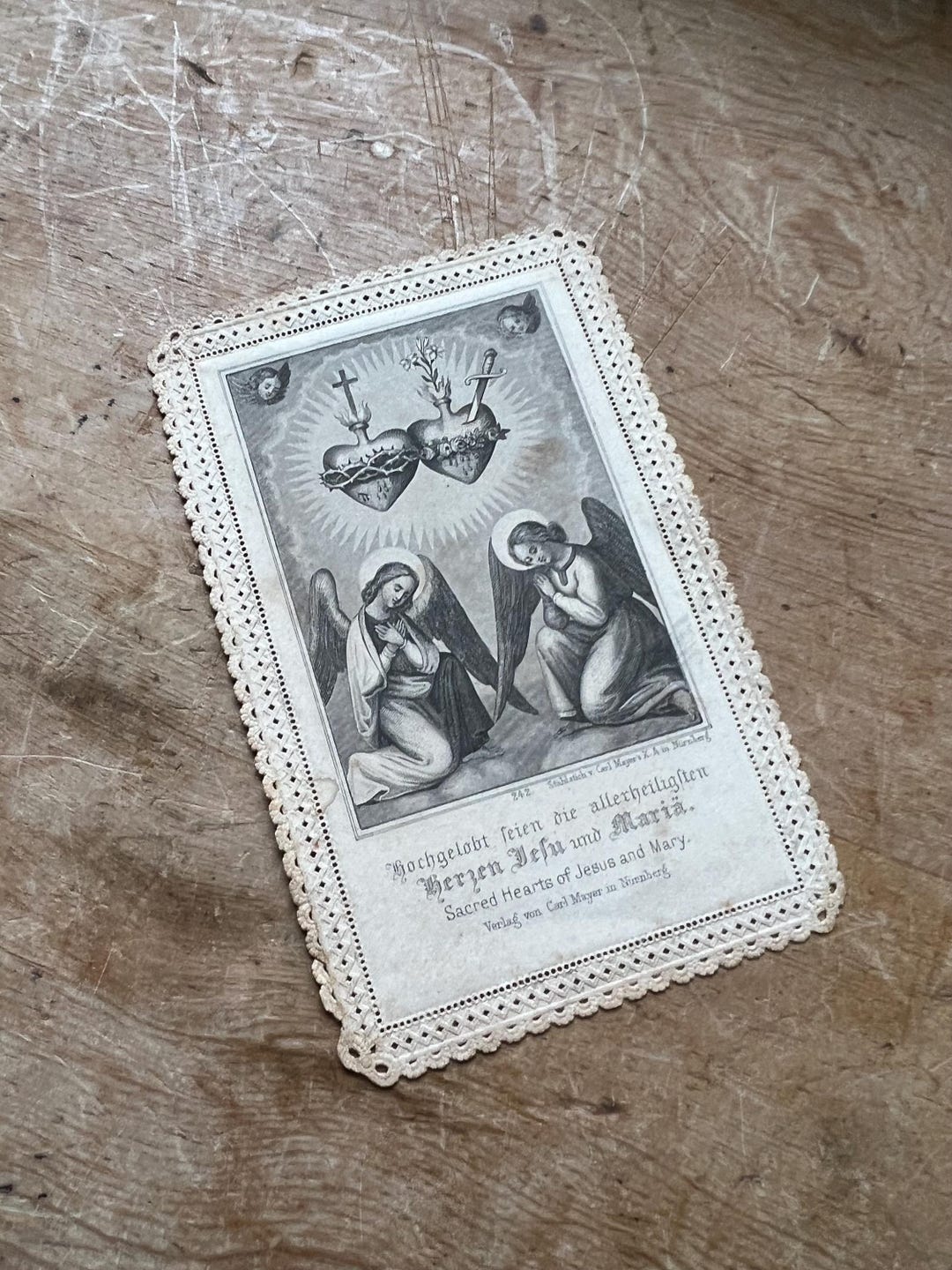 Antique German Catholic Prayer Card / Paper Lace Detail - Etsy