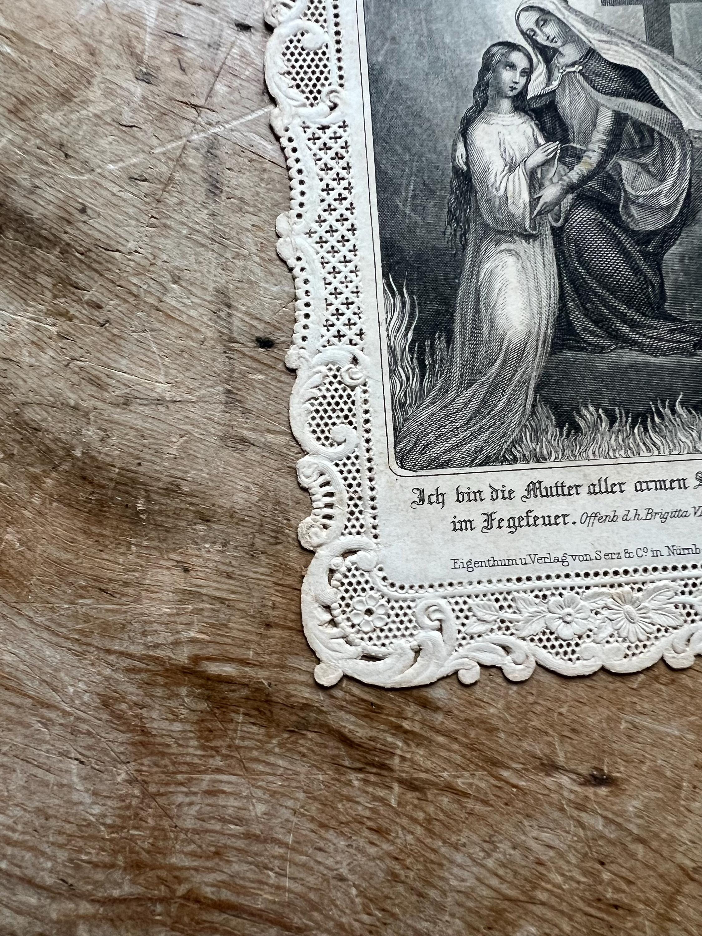 Antique German Prayer Card / Paper-lace Border - Etsy