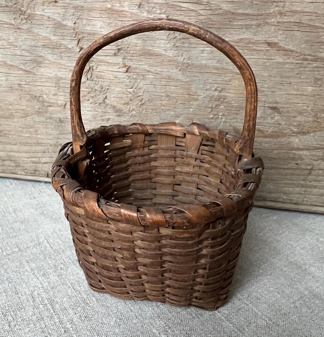 Antique Miniature Splint Berry Basket / Excellent Patina / American ...