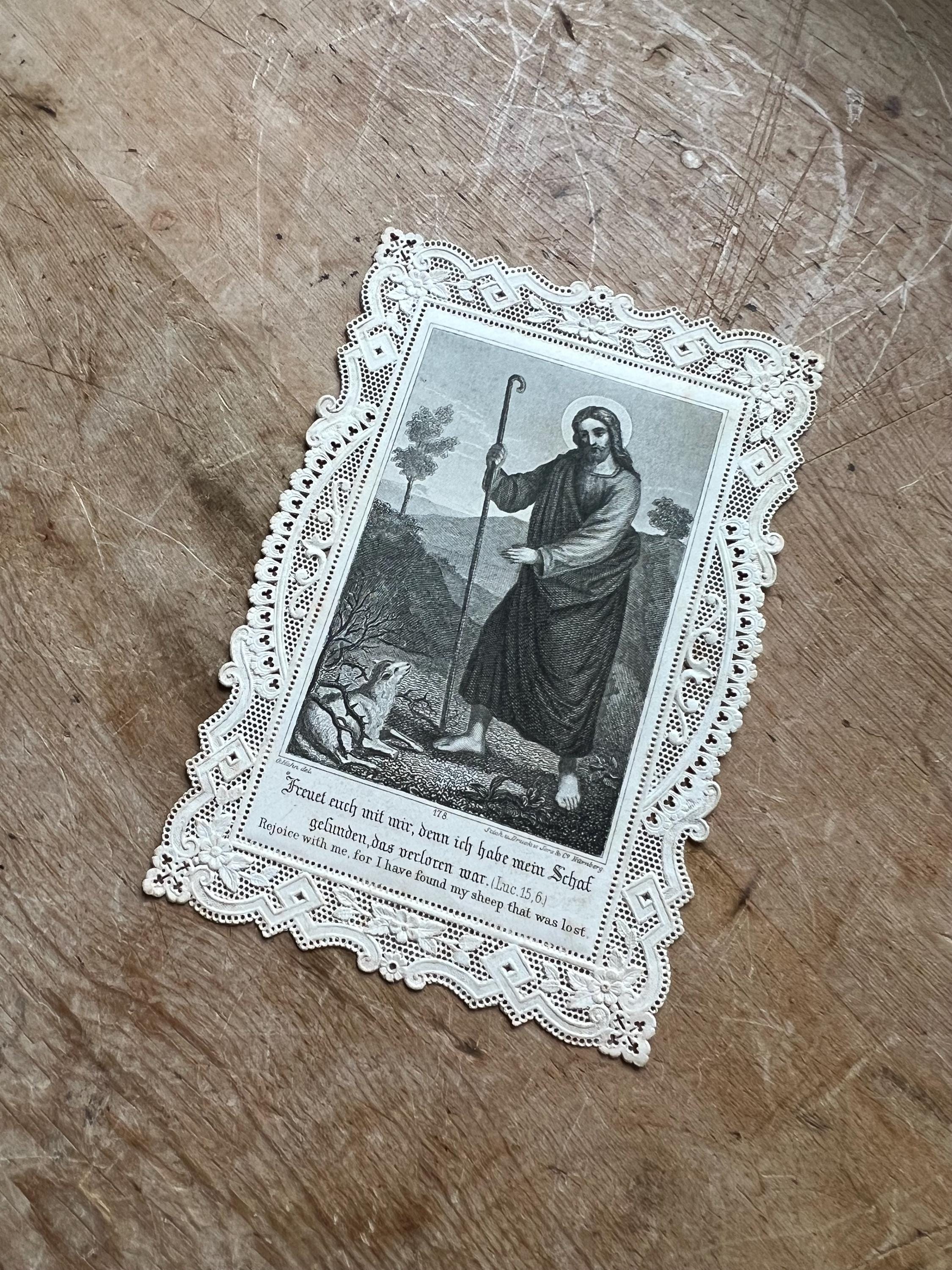 Antique German Catholic Prayer Card / Paper Lace Detail - Etsy