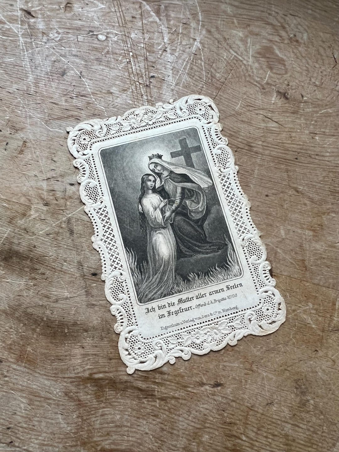 Antique German Prayer Card / Paper-lace Border - Etsy