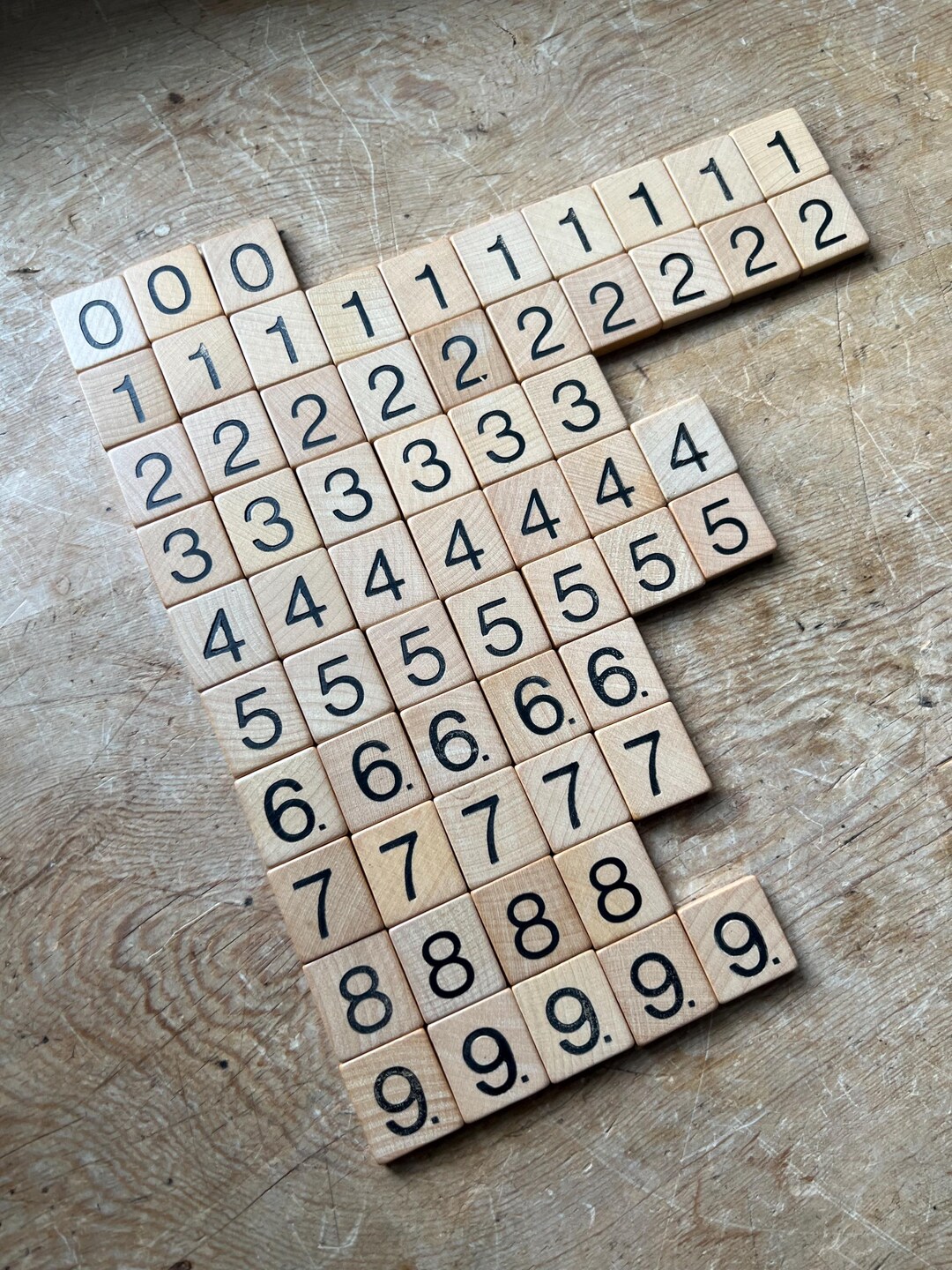 Vintage Number Scrabble Tiles - Etsy