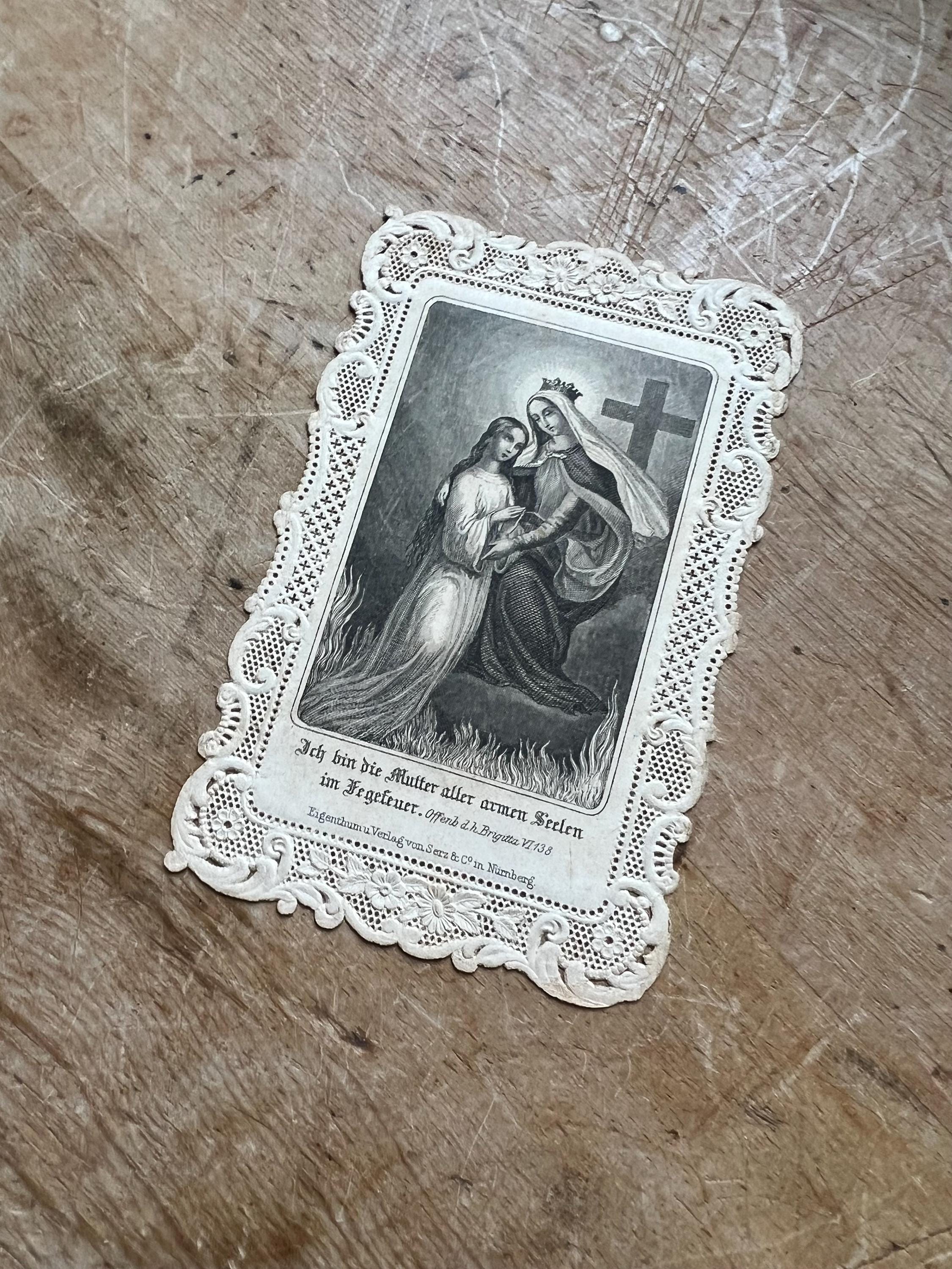 Antique German Prayer Card / Paper-lace Border - Etsy