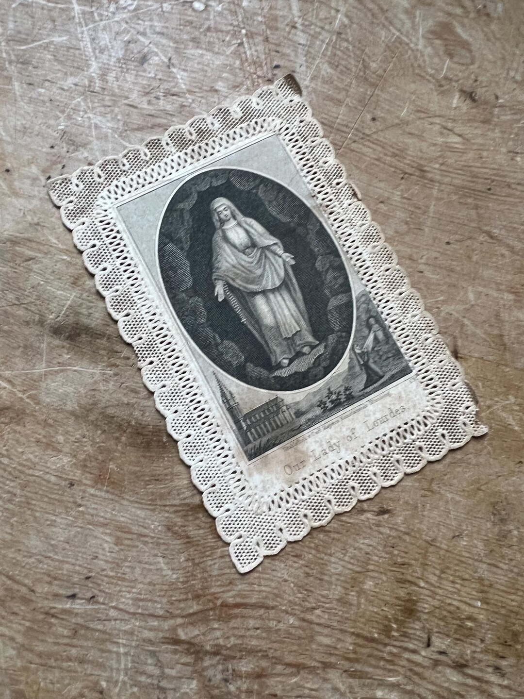 Antique German Catholic Prayer Card / Our Lady of Lourdes - Etsy