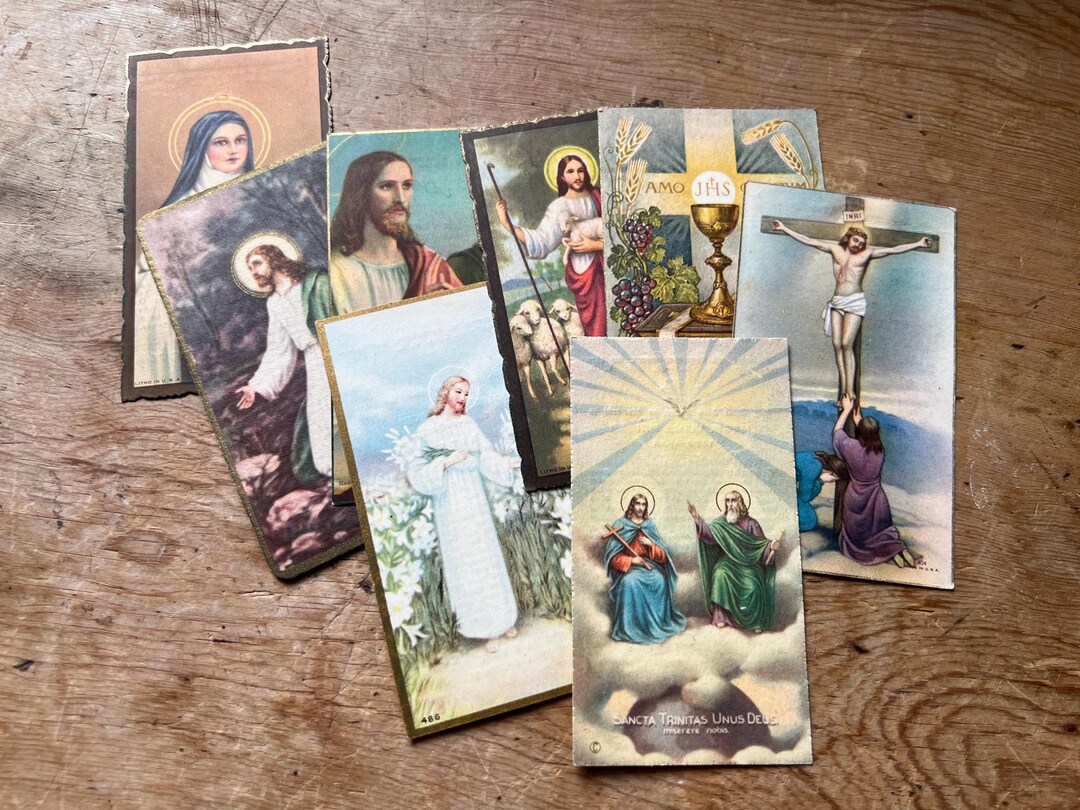 Nine (9) Vintage Catholic Prayer Cards / C.1910-1940 / Slovenian - Etsy