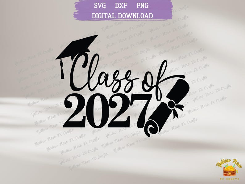 Class of 2027 Graduation SVG: Cap and Diploma Design (digital File) - Etsy