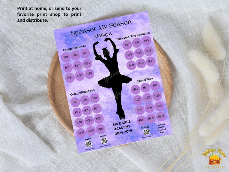 Sponsor My Season Dance Fundraiser - Dance Fundraiser Template ...