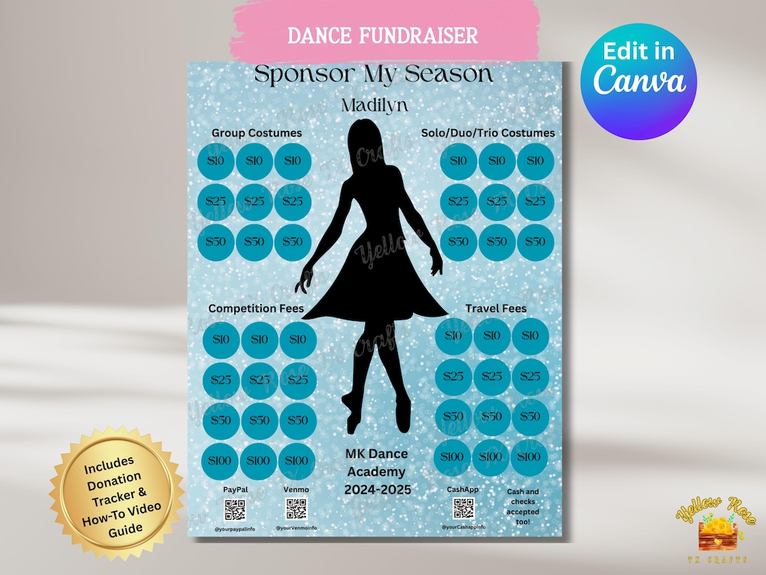 Sponsor My Season Dance Fundraiser - Dance Fundraiser Template ...