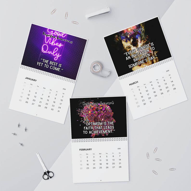 Positive Motivational Quotes Wall Calendar | 2026 Inspirational Monthly ...