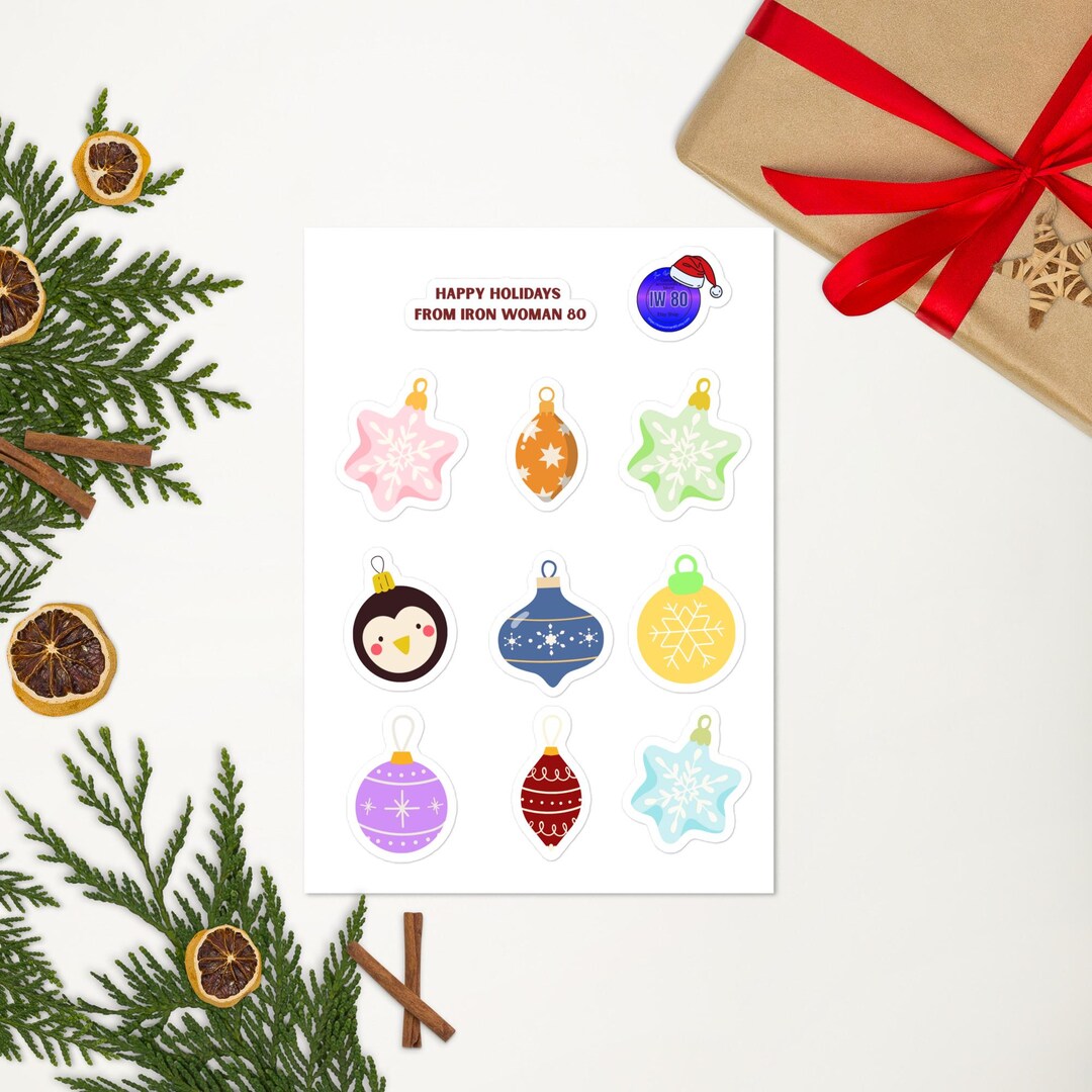 Assorted Christmas Ornaments Sticker Sheet - Etsy