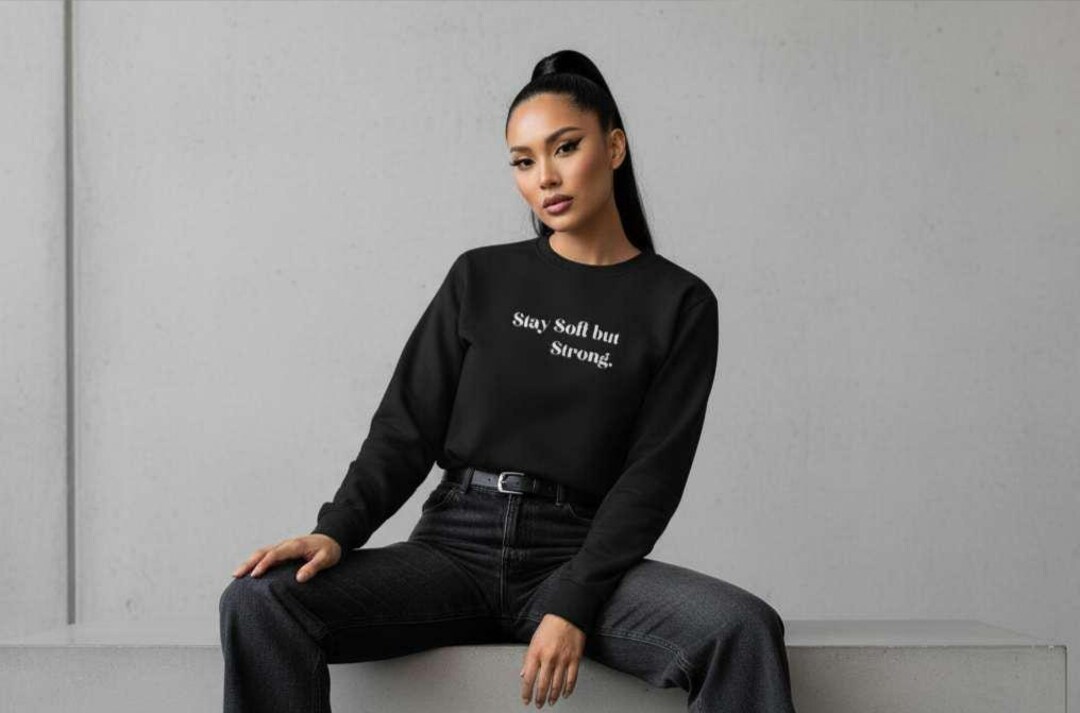 Stay Soft but Strong Sweatshirt | Affirmation Text Crewneck - Etsy