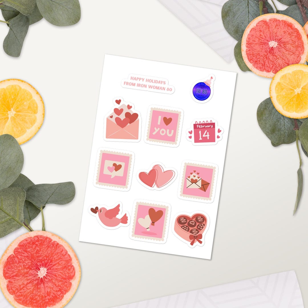 Valentines Day Sticker Sheet - Etsy
