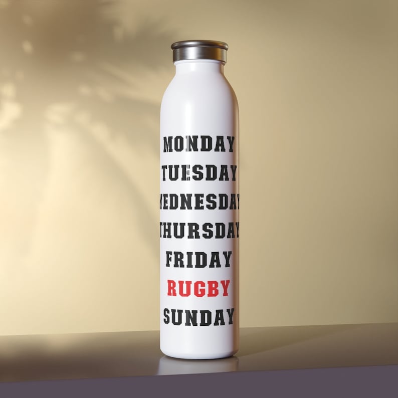 RUGBY GAME Day Water Bottle, Saturday's a Rugby Day, Rugger Life, Scrum ...