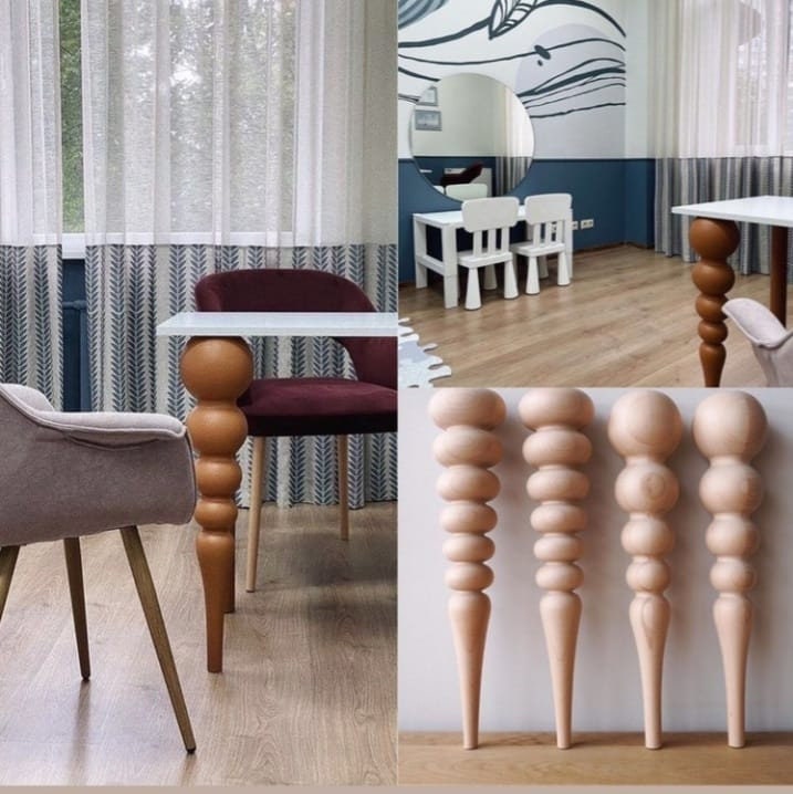 Wooden Lathe Legs, Table Legs, Laminated Wood, Lathe Legs, Custom ...