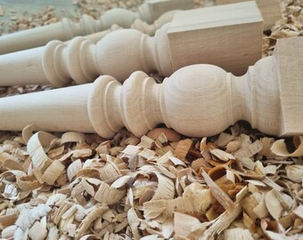 Table Legs, Wooden Turned Table Legs, Turned Legs, Wood Legs, Custom ...
