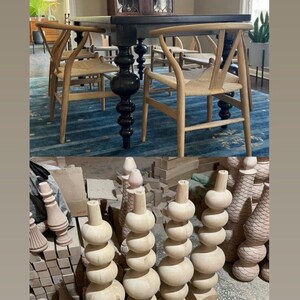 Table Legs, Wooden Turned Table Legs, Turned Legs, Wood Legs, Custom ...