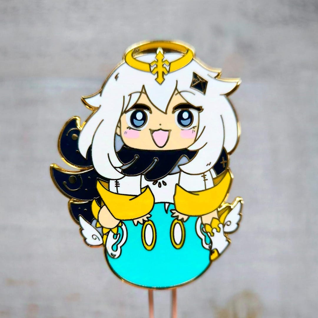 HARD ENAMEL PIN ღ Fan Art Paimon From Genshin Impact Videogame Linarahe ...