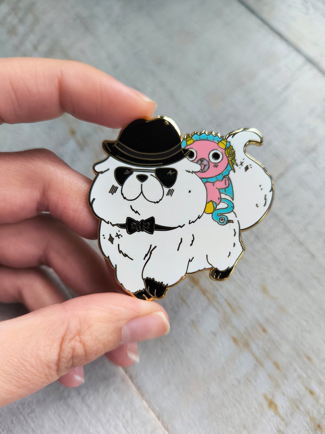 HARD ENAMEL PIN ღ Sxf: Bond Fan Art Linarahe Kawaii Cute Chibi Pet - Etsy